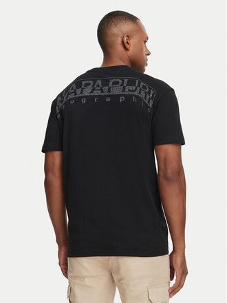Napapijri T-Shirt Yourte NP0A8AU2 Schwarz Relaxed Fit