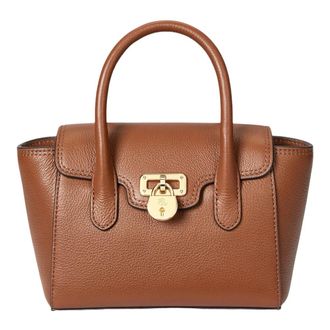 Ralph Lauren Femme, Sacs, Brun, Taille: ONE Size Cognac Tan Small Tanner Satchel Sacs