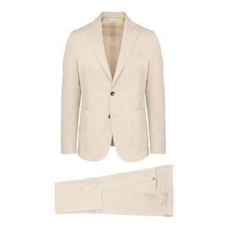 Manuel Ritz Beige Kleid Jacke mit Logo - - Suits - Herren - Beige - 2XL