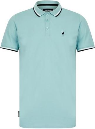 Kensington Eastside Underwood 2 Cotton Pique Polo Shirt in Forget Me Not Blue - Kensington Eastside - L