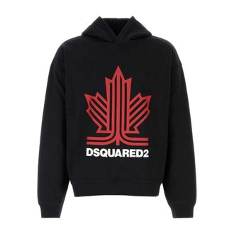 Dsquared2 Baumwoll Oversize Sweatshirt - - Sweatshirts & Hoodies - Herren - Schwarzk - M