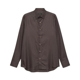 Brioni Kariertes Hemd - - Shirts - Herren - Braun - L