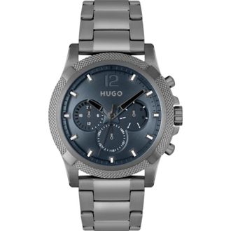HUGO BOSS Homme, Accessoires, Noir, Taille: ONE Size Montre homme acier noir