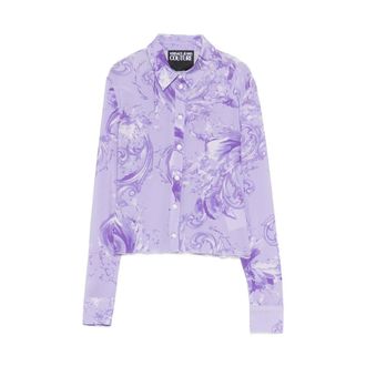 Versace Jeans Couture Damen, Blusen & Hemden, Lila, XLGr&ouml;&szlig;e
