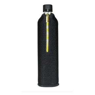 Biodora Doras Glasflasche mit Neoprenbezug, 500 ml, Schwarz