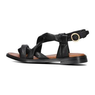 Omoda Schwarze Bequeme Sandalen mit Gepolsterten Riemen - - Shoes - Damen - Schwarzk - 37 EU