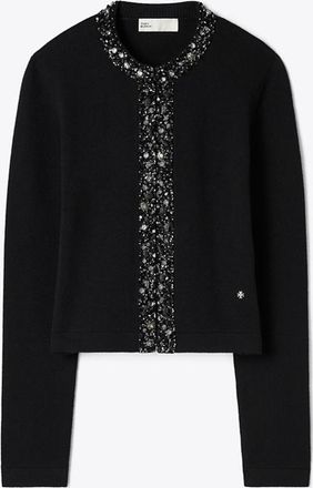 Tory Burch Verzierter Kendra Cardigan aus Wolle