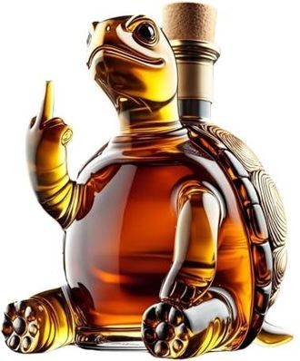 Generic Carafe &agrave; Whisky Tortue, Bouteille De Whisky En Forme Danimal De 330ml, Figurine De Statue Dart, Carafe En Verre De Qualit&eacute; Sup&eacute;rieure Pour Bar, Bureau