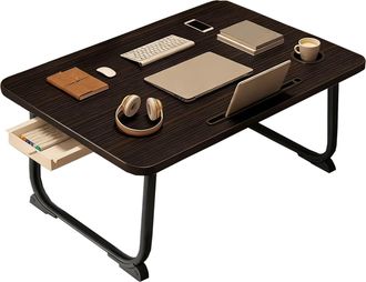Generic Laptop Tisch F&uuml;R Bett, Laptop Tisch F&uuml;R Sofa Mit Getr&auml;Nkehalter Und Kartenfach, Schnell Zusammenklappbar for Schreibwaren Und Notizb&uuml;Cher