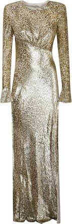 Self Portrait Femme, Robes, Jaune, Taille: 36 FR Long Fil Coupe Dress