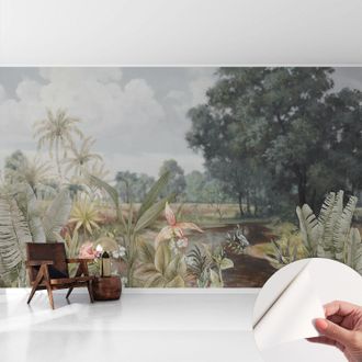 Tulup Fotomurale Adesivo Stickers - Murali Decorativo - Soggiorno Moderno - Effetto Realistico - Paesaggio Esotico 416x254 Cm