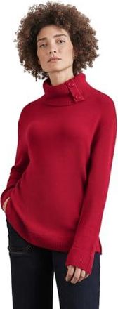 Street One A302831 Pull EOS_Cosy avec détail boutonné, Rouge Automne, 42 Femme