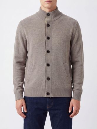 Brioni Cardigan &agrave; col montant en pur cachemire avec fermeture &agrave; boutons
