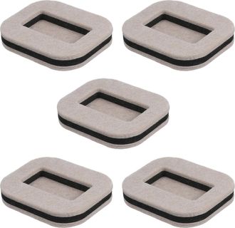 Artibetter 5 St&uuml;ck Filz M&ouml;belgleiter f&uuml;r Rollen rutschfeste Antirutschpads Bodenschonend Filzbelegte Rollenhalter f&uuml;r Hartholz Fliesen und Teppich