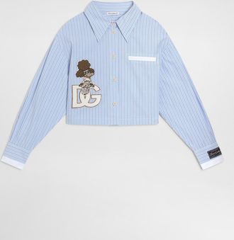 Dolce & Gabbana Hemd Aus Popeline In Streifenoptik - Frau Collection n/d 4 Years