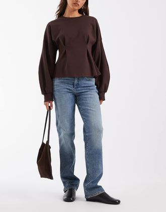 Wrangler Straight-Jeans aus Denim in Mittelblau
