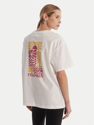 Columbia T-Shirt Rolling Bend 2120031 Wei&szlig; Oversize