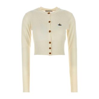 Vivienne Westwood Ivory Woll-Cardigan - - Knitwear - Damen - Beige - XS