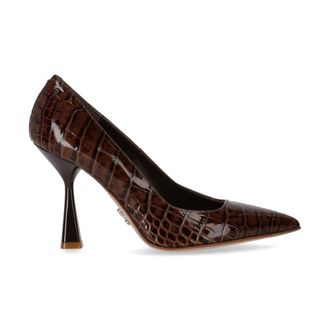 Sergio Levantesi Krokodil-Print Braun Kira Pump - - Shoes - Damen - Braun - 38 1/2 EU