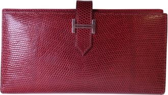 Herm&egrave;s Red Lizard beam Wallet