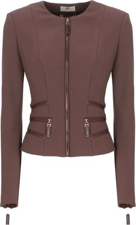 Elisabetta Franchi Cropped-Jacke - Braun