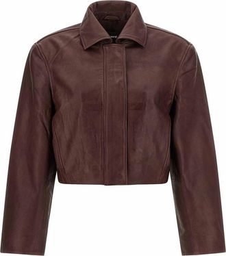 Rotate Blouson En Cuir - Bordeaux