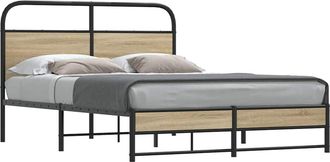 Generic Bettrahmen aus Ger&auml;ucherter Eiche, 90 X 200 cm, Langlebiges Holzwerkstoff, Matratze Separat Erh&auml;ltlich (135 x 190 cm)