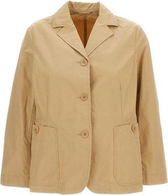 CASEY CASEY Femme, Vestes, Beige, Taille: 38 FR Veste crois&eacute;e en popeline de coton