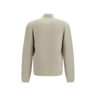 C.P. Company Felted Boucl&eacute; Merino Wool Cardigan - Beige