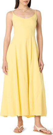 The Drop Luna Scoop Neck Linen Maxi Dress Maxikleid, Pale Banana, XL