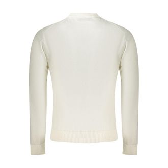 Napapijri Embroidered Logo Crew Neck Sweater - White