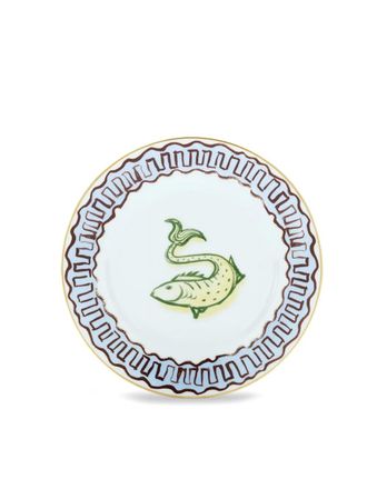 Ginori 1735 assiette &agrave; motif poisson - Blanc