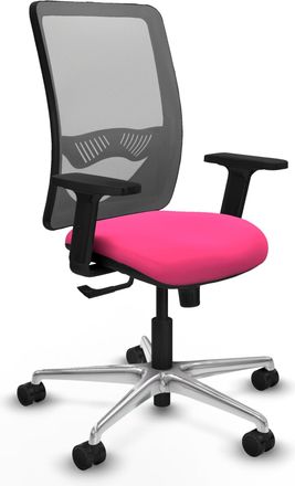 Piqueras y Crespo Computerstuhl Rosa Zulema mit 2D-Armen, h&ouml;henverstellbare Lendenwirbelst&uuml;tze, ausgestattet mit 3 Positionen und Schneidschaum, mit Rollen von 65 mm, N