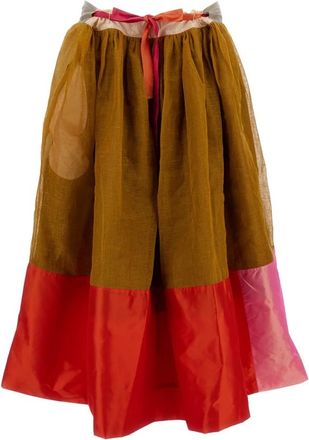 Daniela Gregis Femme, Jupes, Multicolore, Taille: ONE Size Reversible Balloon Midi Skirt