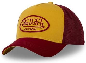 Von Dutch Casquette Homme & Femme, Casquette Trucker, Ajustable avec Snapback, Orange Taille TU