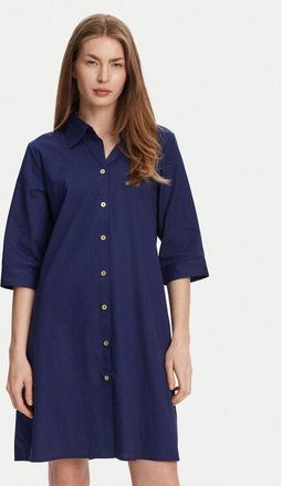 Selmark Hemdkleid BM033 Dunkelblau Relaxed Fit