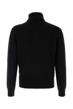 Ami Cashmere Blend Turtleneck Sweater - Black