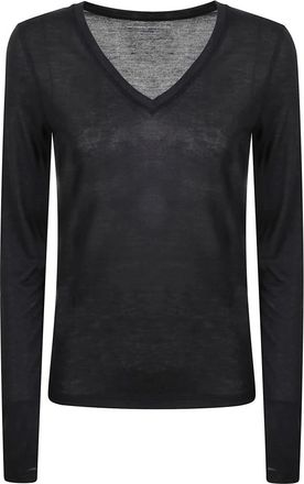 Majestic Filatures Femme, Tops, Noir, Taille: 40 FR T-Shirt &agrave; Manches Longues