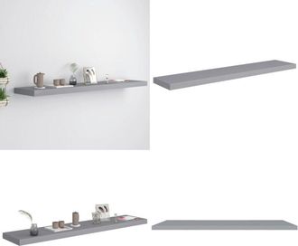 vidaXL Schwebendes Wandregal Grau 120x23,5x3,8 cm mdf - Wandregal - Schwebend - Grau - Wohnraumdeko - M&ouml;bel - Home & Living