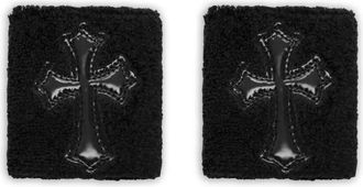 Chrome Hearts Schwei&szlig;band-Set mit Kreuz - Schwarz