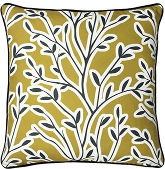 furn. Annika Feder gefüllt Kissen, Polyester, Honey, 50 x 50cm