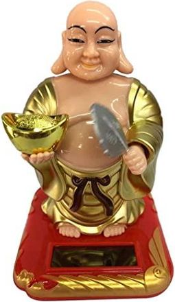 Colcolo Statue de Bouddha de Balan&ccedil;oire de Danse &agrave; &eacute;nergie Solaire Ornements de
