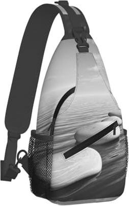 Generic Sacoche Port&eacute; &eacute;paule Image de pierres zen grises Multifonction Sacs Poitrine Casual Sac DEpaule pour Homme Camping &eacute;cole