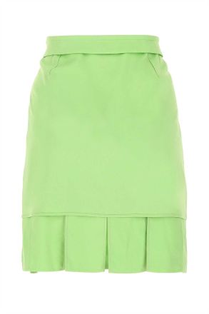 Bottega Veneta Womens Pastel Green Stretch Viscose Miniskirt 3516 Exterior: Elastan Gonne Skirt