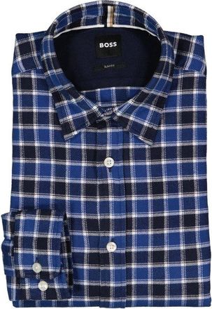 HUGO BOSS Herren Hemd blau kariert Slim Fit
