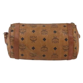 MCM Sac &agrave; bandouli&egrave;re en plastique Pre-owned - Femme - Pre-owned - Brun - Taille: ONE Size