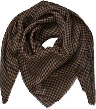 Becks&ouml;ndergaard Femme, Accessoires, Brun, Taille: ONE Size Gingham Big Woo &Eacute;charpe Marron