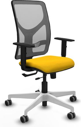 Piqueras y Crespo Telearbeitssessel mit 1D-Armen, h&ouml;henverstellbare Lendenwirbelst&uuml;tze, ausgestattet mit Syncro/Traslack und Schneidschaum, mit Rollen von 65 mm, Parket