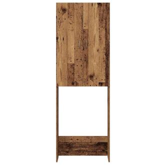 Generic Freistehender Waschmaschinenschrank, Aufbewahrungseinheit aus Holzwerkstoff mit 2 T&uuml;ren und 3 F&auml;chern, Dient Als Badezimmerregal f&uuml;r Waschmaschine und