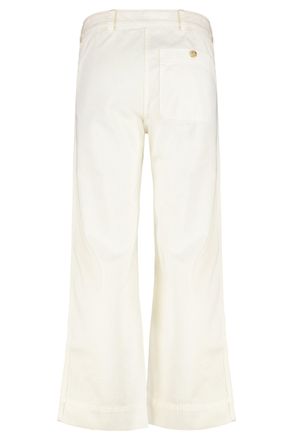 Etro Womens Trousers Ivory Cotton Flared